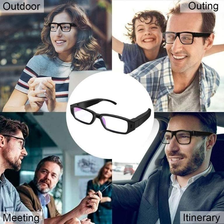 Spy Camera Glasses, Hidden Camera Video/Photo & Audio Taking, Mobile ...