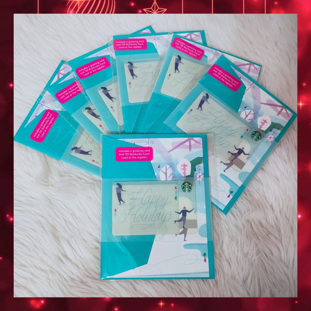 Starbucks Greeting Cards/Post Card + Envelope + Collectible Card Set ...