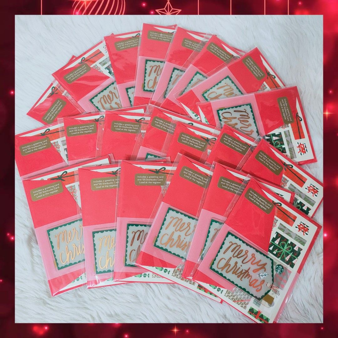 Starbucks Greeting Cards/Post Card + Envelope + Collectible Card Set ...