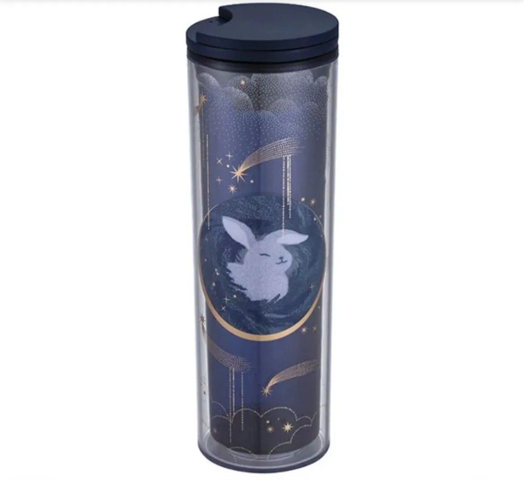 Starbucks mid autumn rabbit in starry night dark blue tumbler ...