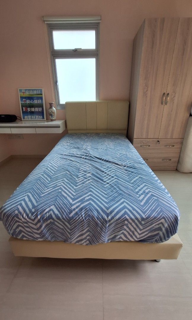 SUPER SINGLE BEDROOM SET, Furniture & Home Living, Furniture, Bed ...