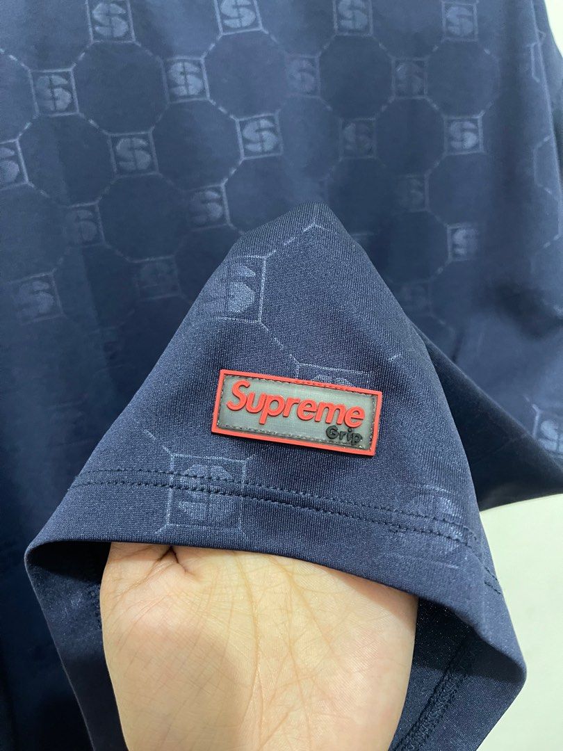 Supreme Grip Gold Logo Blue, Luxury, Apparel on Carousell