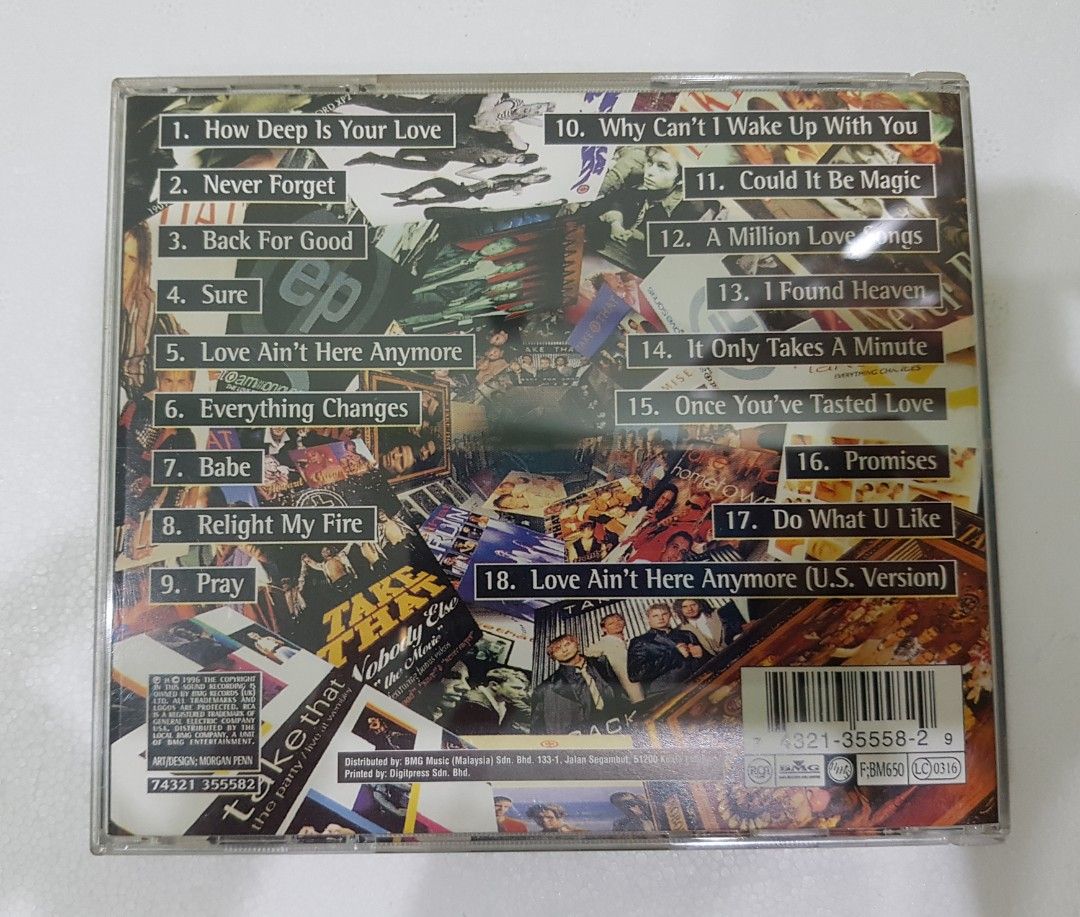 [ORIGINAL] Take That - Greatest Hits CD, Hobbies & Toys, Music & Media ...