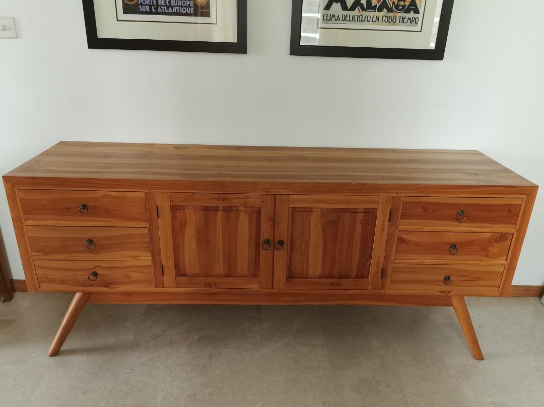 Teak console table, Furniture & Home Living, Furniture, TV Consoles on ...