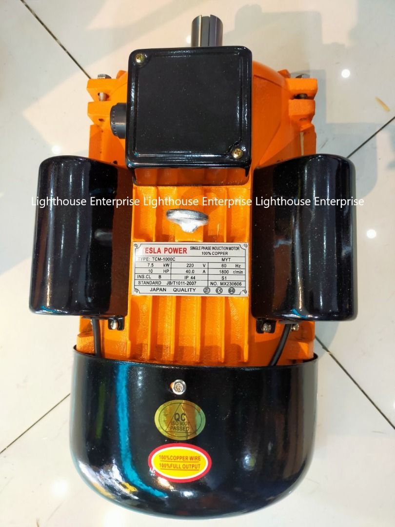 TESLA POWER Single Phase Induction Motor 10HP (TCM-1000-C) - 100% ...