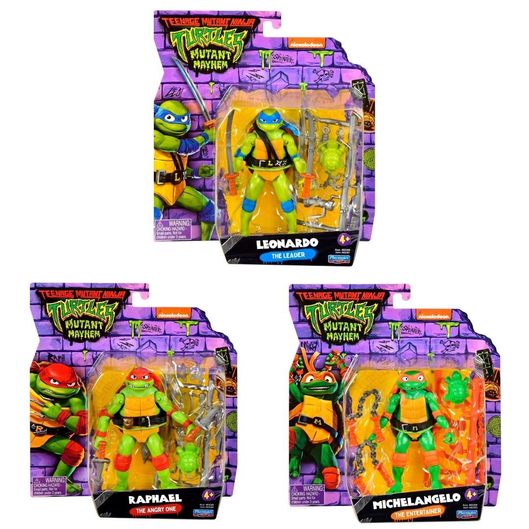 TMNT Teenage Mutant Ninja Turtles Mutant Mayhem Leonardo, Raphael ...