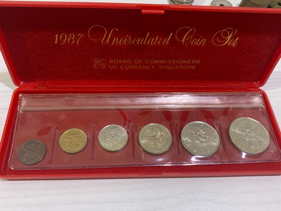 UNC 1987 SG/Singapura/Singapore Rabbit Set Coin/Syiling, Hobbies & Toys ...