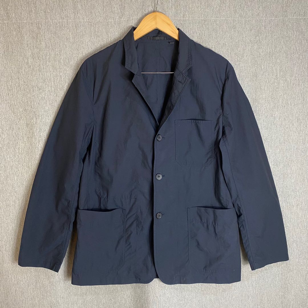 Uniqlo - Navy Jacket, Men's Fashion, Activewear on Carousell