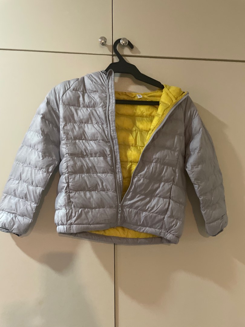 Uniqlo Quilted Gray Jacket for Boys, Babies & Kids, Babies & Kids ...