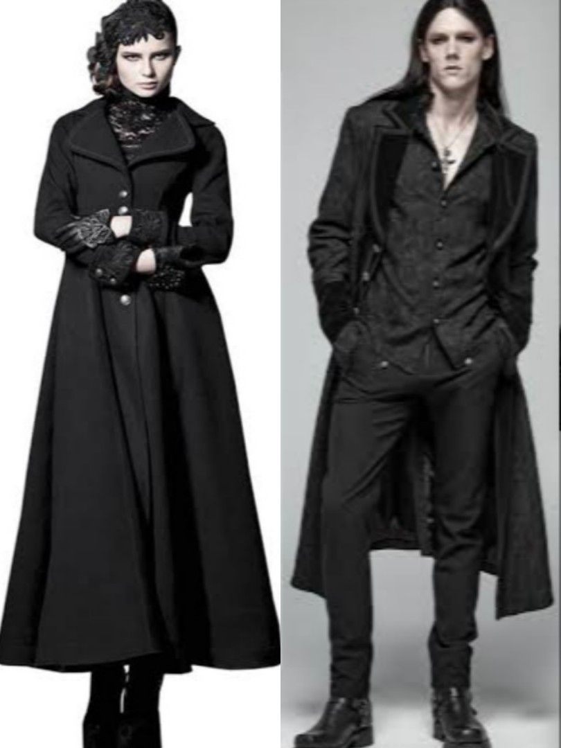 UNISEX PREMIUM BLACK LONG COAT VAMPIRE GOTHIC COSTUME - PRELOVED, Women ...