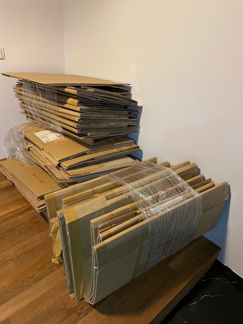 Used cardboard boxes. Total 10-15 boxes left., Furniture & Home Living ...