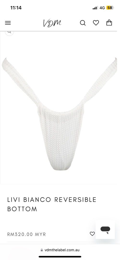 VDM The Label White Bandeau Bikini Set, Women's Fashion, Swimwear ...