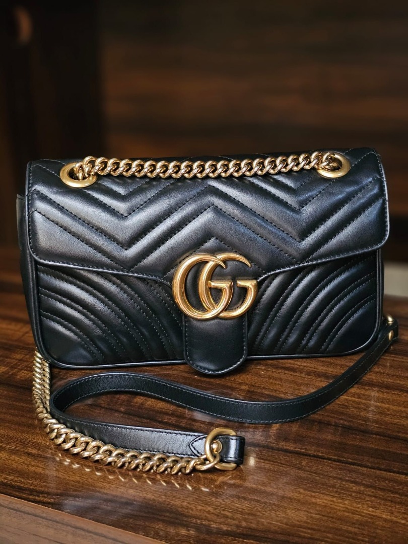 VGC Gucci marmont flap 26cm (booklet and db ) thn 2020 dv, Barang Mewah, Tas & Dompet di Carousell