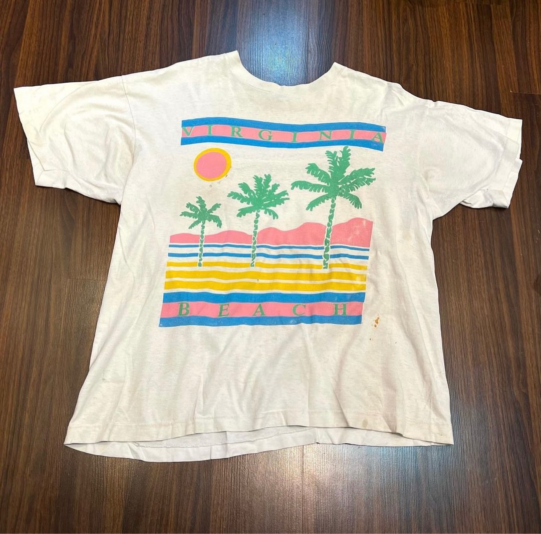 Vintage 90s Beach Tee, Men's Fashion, Tops & Sets, Tshirts & Polo ...