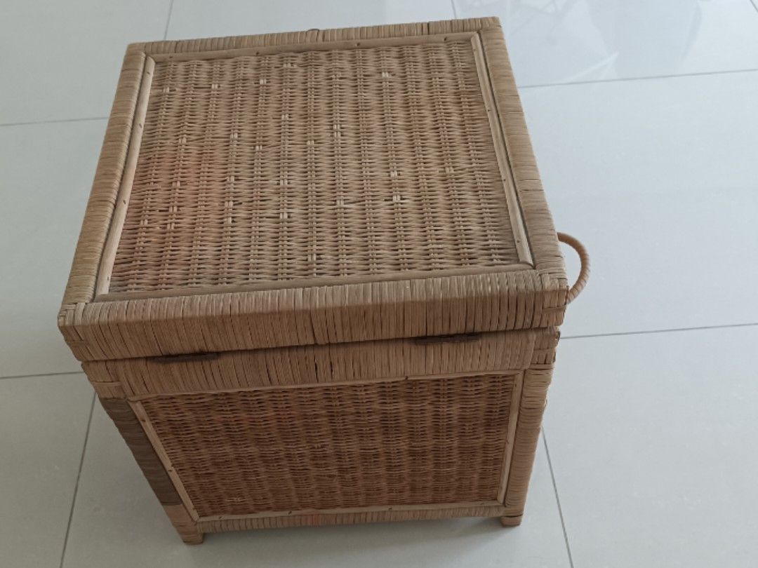 Vintage rattan chest storage, Furniture & Home Living, Furniture, Other ...