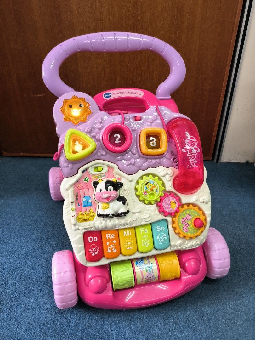 Vtech Sit to Stand Learning Walker Pink, Babies & Kids, Infant Playtime ...