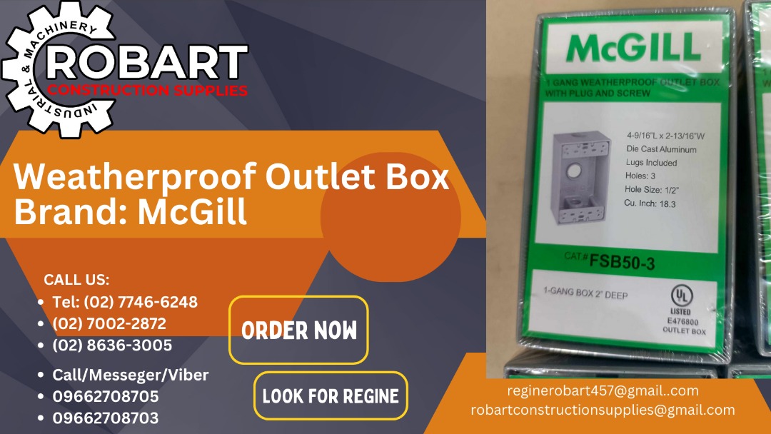 Weatherproof Outlet Box Brand: McGill, Commercial & Industrial ...