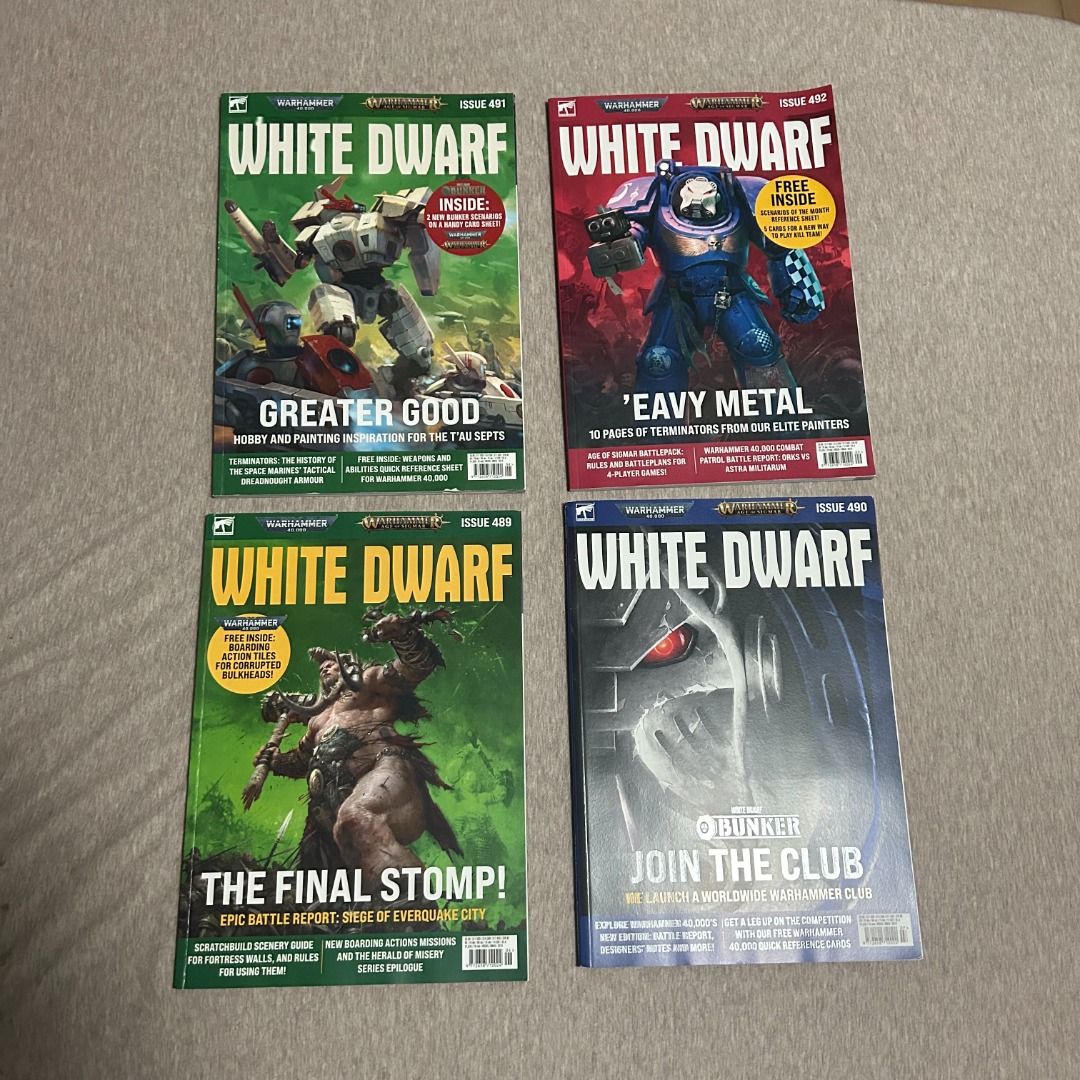 Warhammer White Dwarf 489-492 W40k, Hobbies & Toys, Books & Magazines, Magazines on Carousell