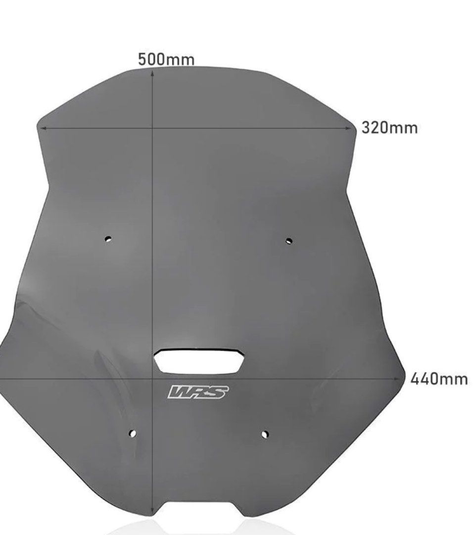 WRS Smoked Sport Windshield ( adv 350), Motorcycles, Motorcycle ...