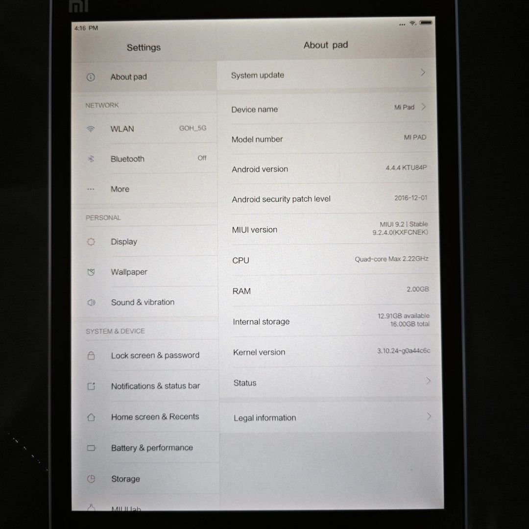 Xiaomi Xiaomi Pad 1 White 16 GB, Mobile Phones & Gadgets, Tablets ...