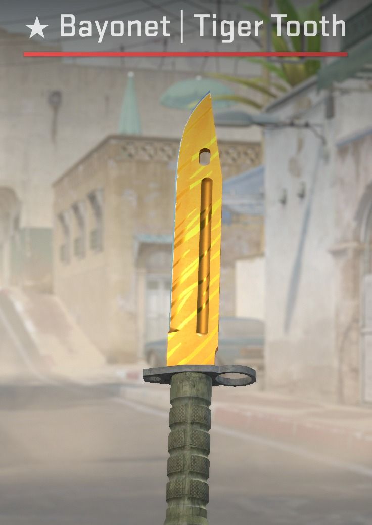 (0.008FV) (Almost perfect) (Shinier in CS2) Bayonet Tiger Tooth FN CSGO ...