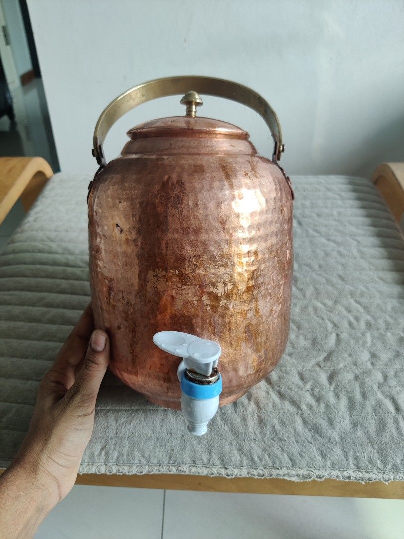 100% pure copper water dispenser 4L, Furniture & Home Living ...
