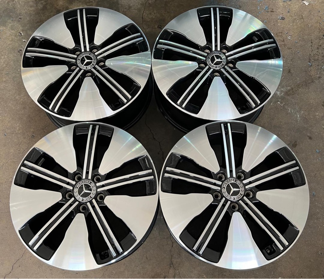 18 Mercedes rims 5X112, Car Accessories, Tyres & Rims on Carousell