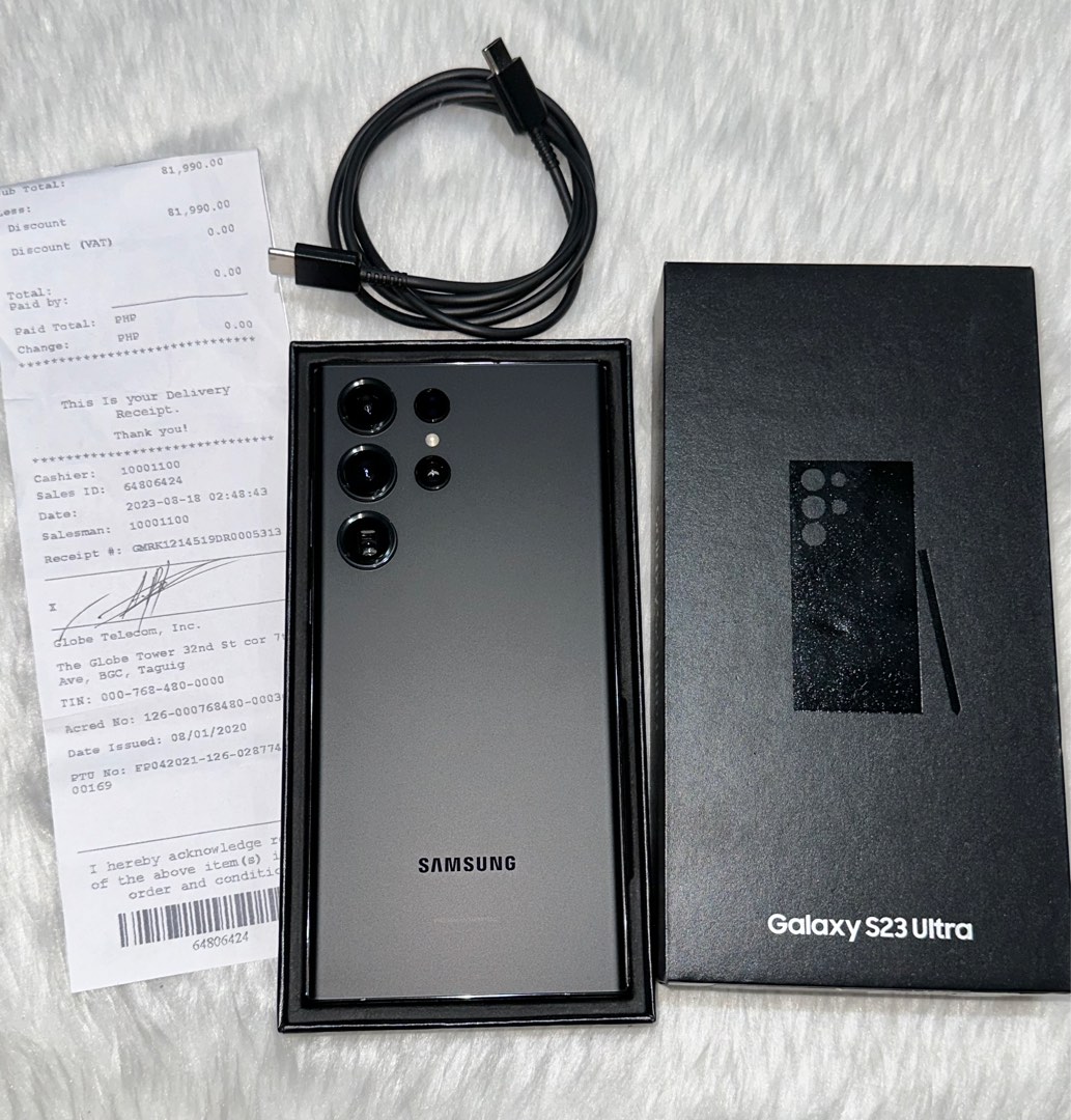 1 Month Old Samsung S23 Ultra Phantom Black Globe, Mobile Phones ...