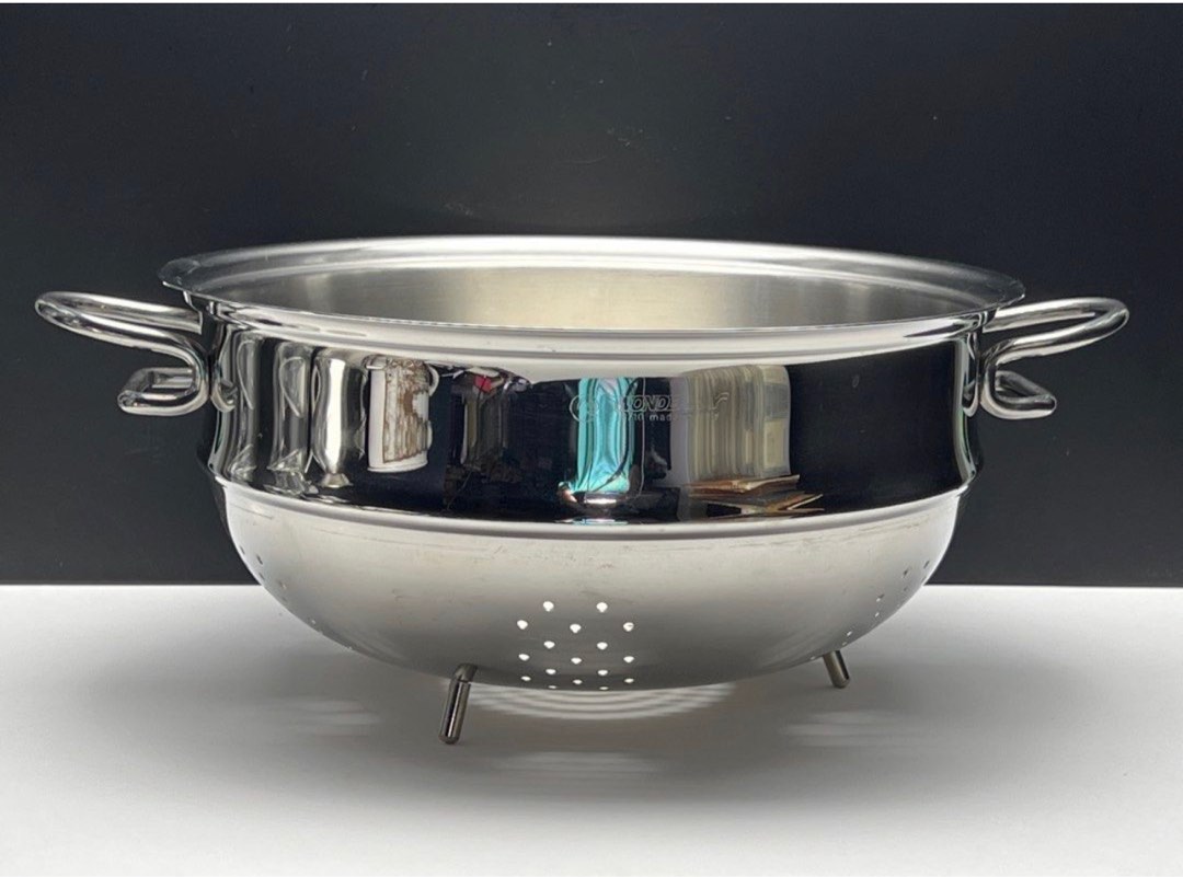 26cm Wonderway Stainless Steel Pasta Strainer/Colander/Steamer - Made ...