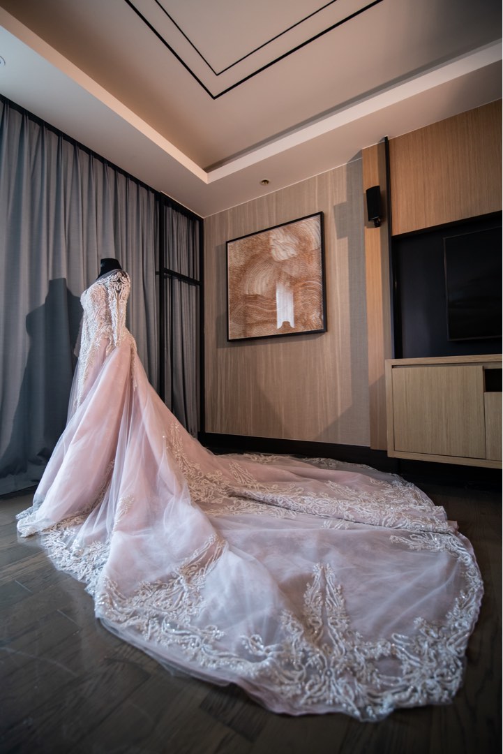 2 WAY WEDDING GOWN with BRIDAL ROBE and GROOM SUIT, Announcements on ...