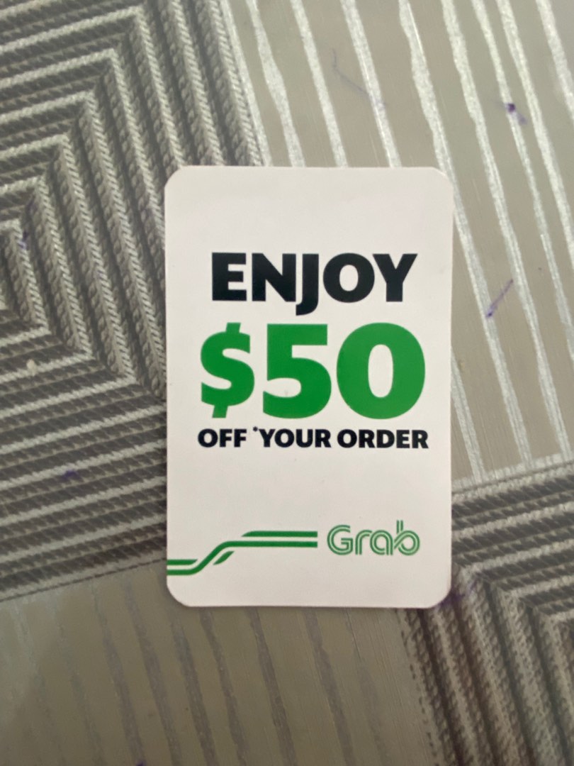 $50 Grab food voucher, Tickets & Vouchers, Vouchers on Carousell