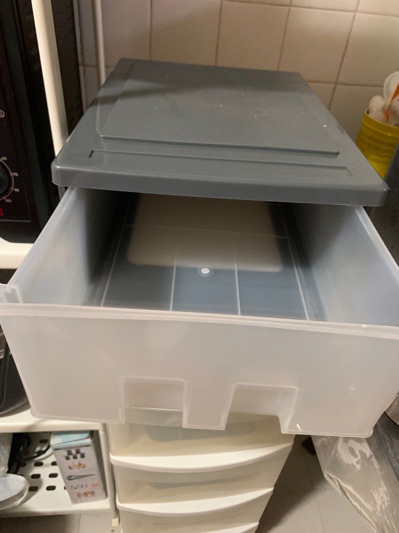 50L 5 Tier Drawers Multi-Purpose Compact Cabinet W/O Wheels and free a ...