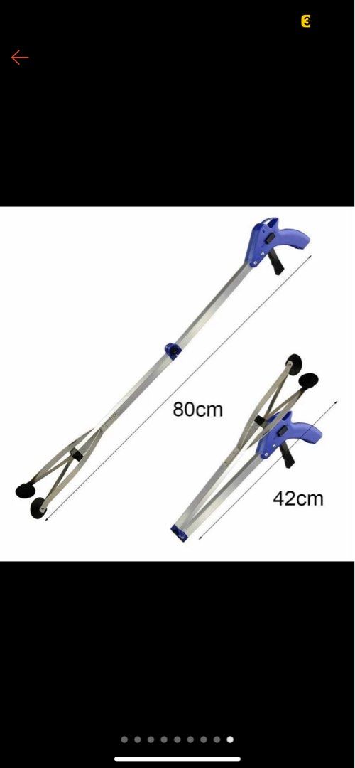 80cm Foldable Trash Picker Garbage Pick Up Stick Grabber, TV & Home ...