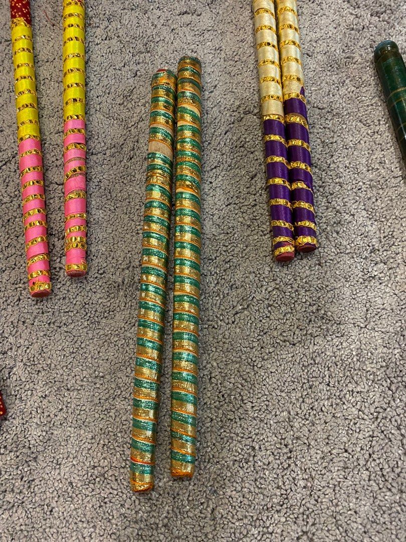 9 sets of Dandiya Sticks, Everything Else on Carousell