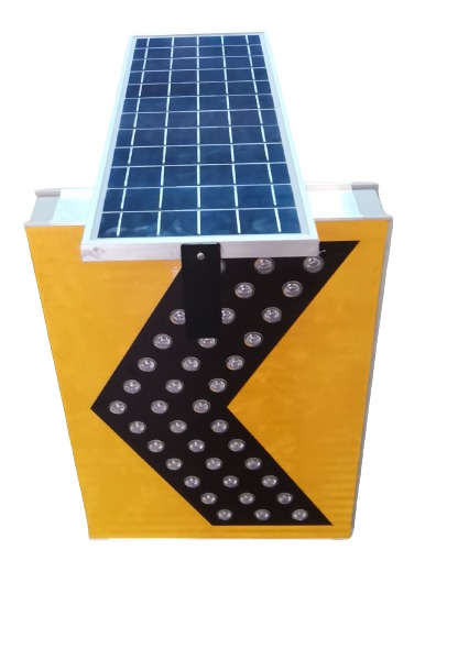 Amber/ Orange Blinking Solar Powered Led Warning Chevron Arrow Traffic ...