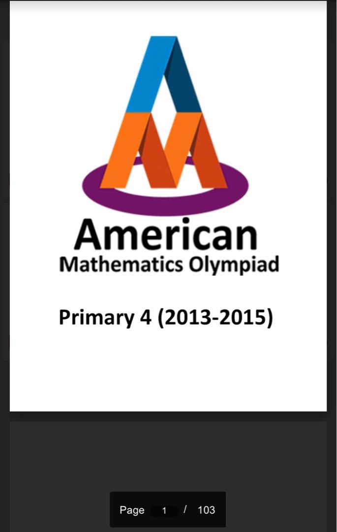American maths Olympiad papers for P4, Hobbies & Toys, Books ...