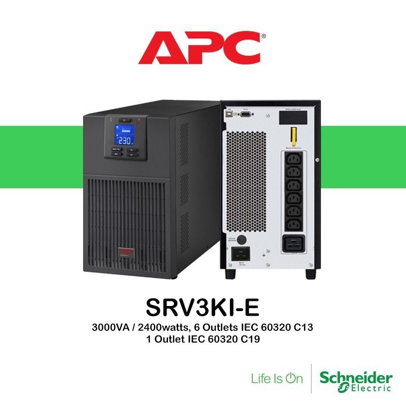APC SRV3KI-E Easy UPS On-Line SRV 3000VA 2700W 230V | APC UPS ...