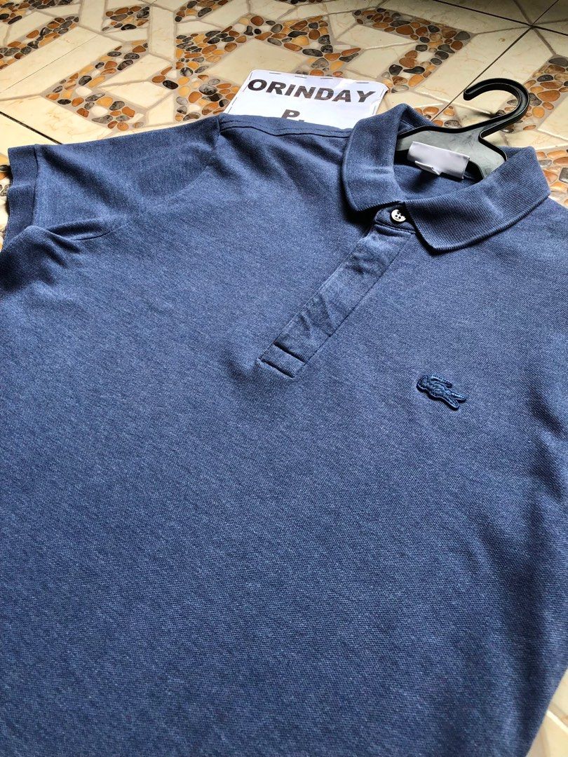 Authentic Lacoste Monotone Denim Colored Polo Shirt, Men's Fashion, Tops & Sets, Tshirts & Polo ...