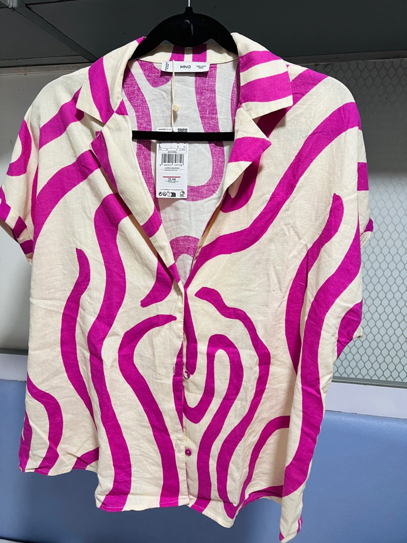 Authentic Mango Linen top, Women's Fashion, Tops, Blouses on Carousell