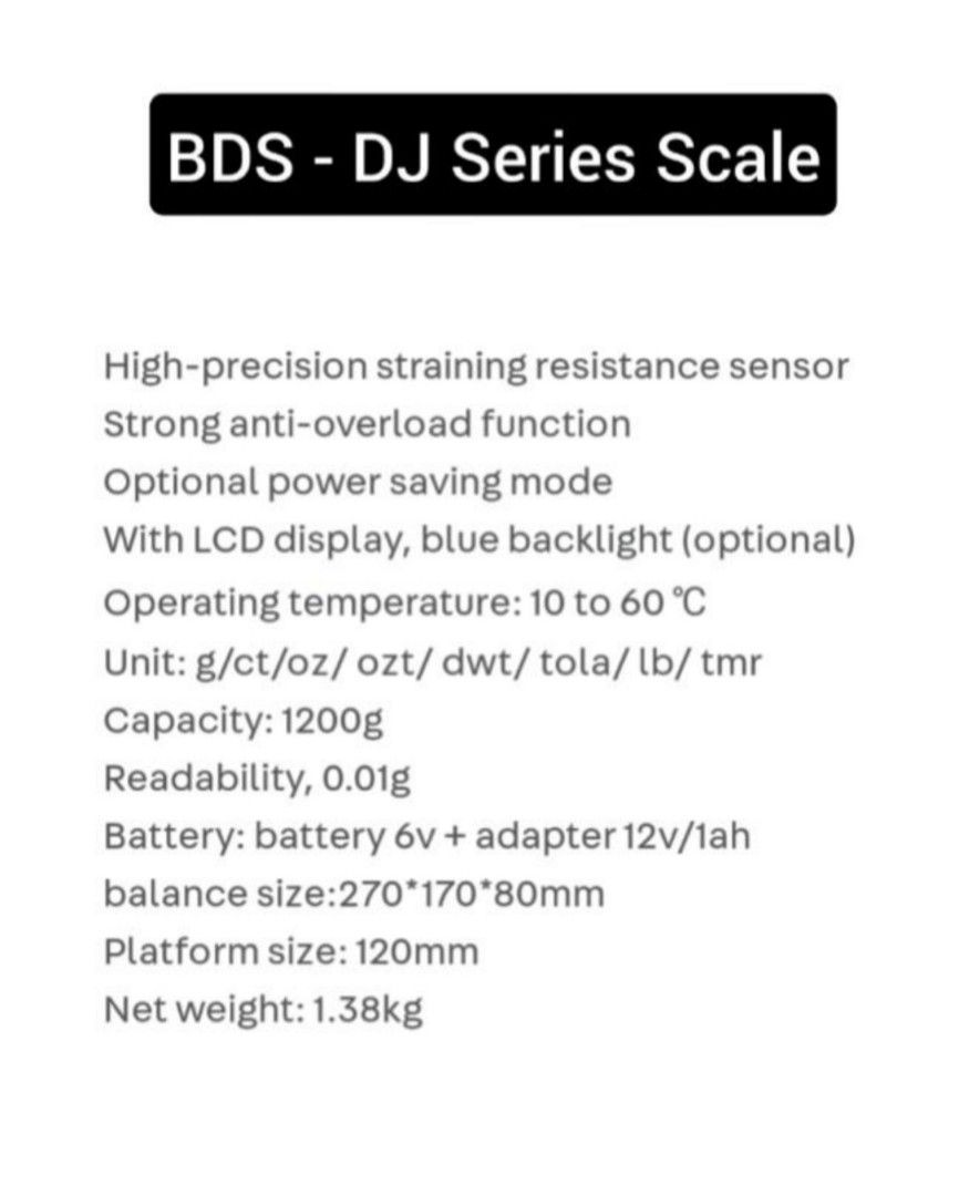 BDS-DJ Scale, Computers & Tech, Office & Business Technology on Carousell