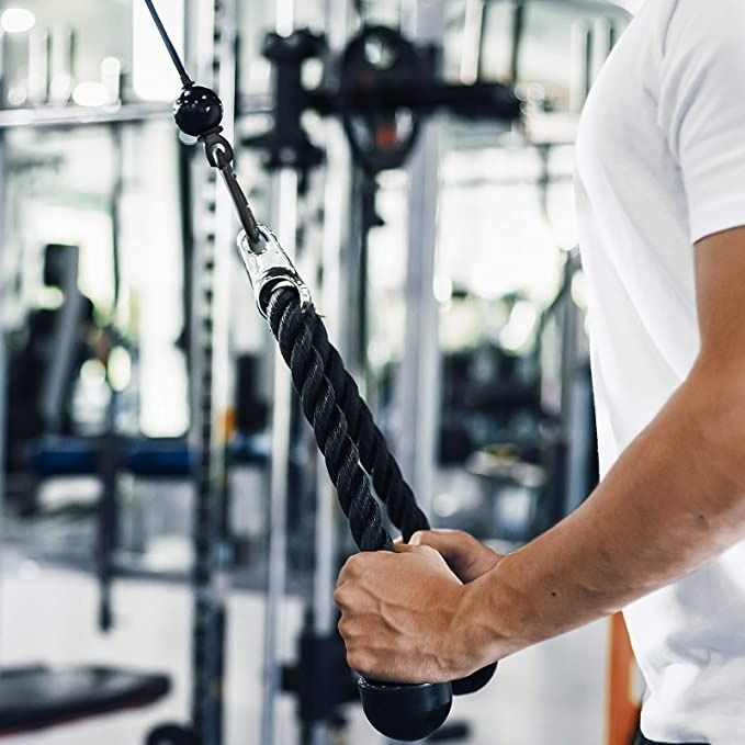 Biceps/Tricep Rope Pull Down Training Pulley Rope Fitness Sports ...