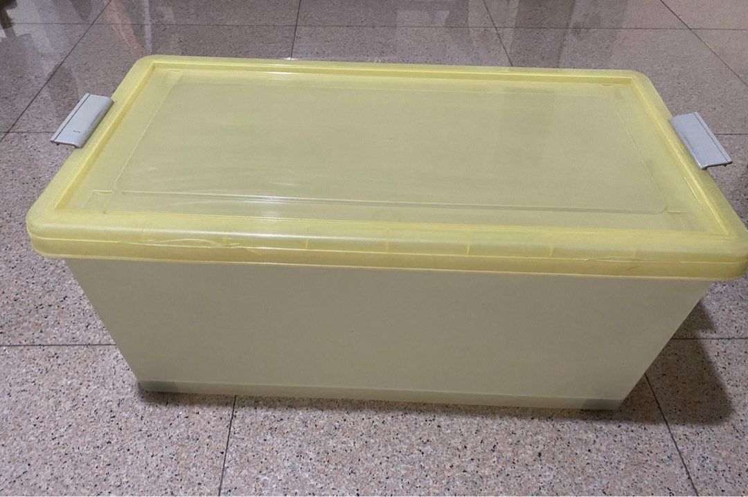 Big strong storage box with wheels, Furniture & Home Living, Home ...