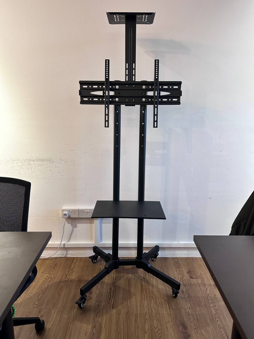 Black Mobile TV/LCD Stand with Wheels, TV & Home Appliances, TV ...
