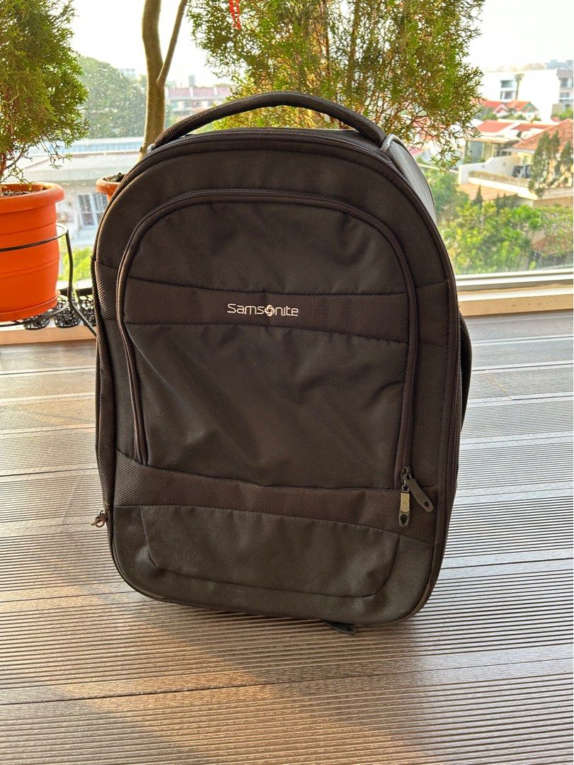 Black samsonite cabin size, Hobbies & Toys, Travel, Luggage on Carousell