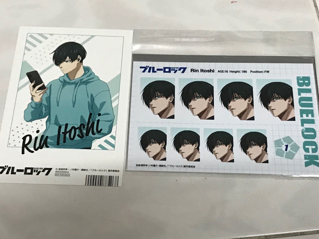 Blue Lock Rin Itoshi Official Photocard Hoodie Ver & ID card Side ...