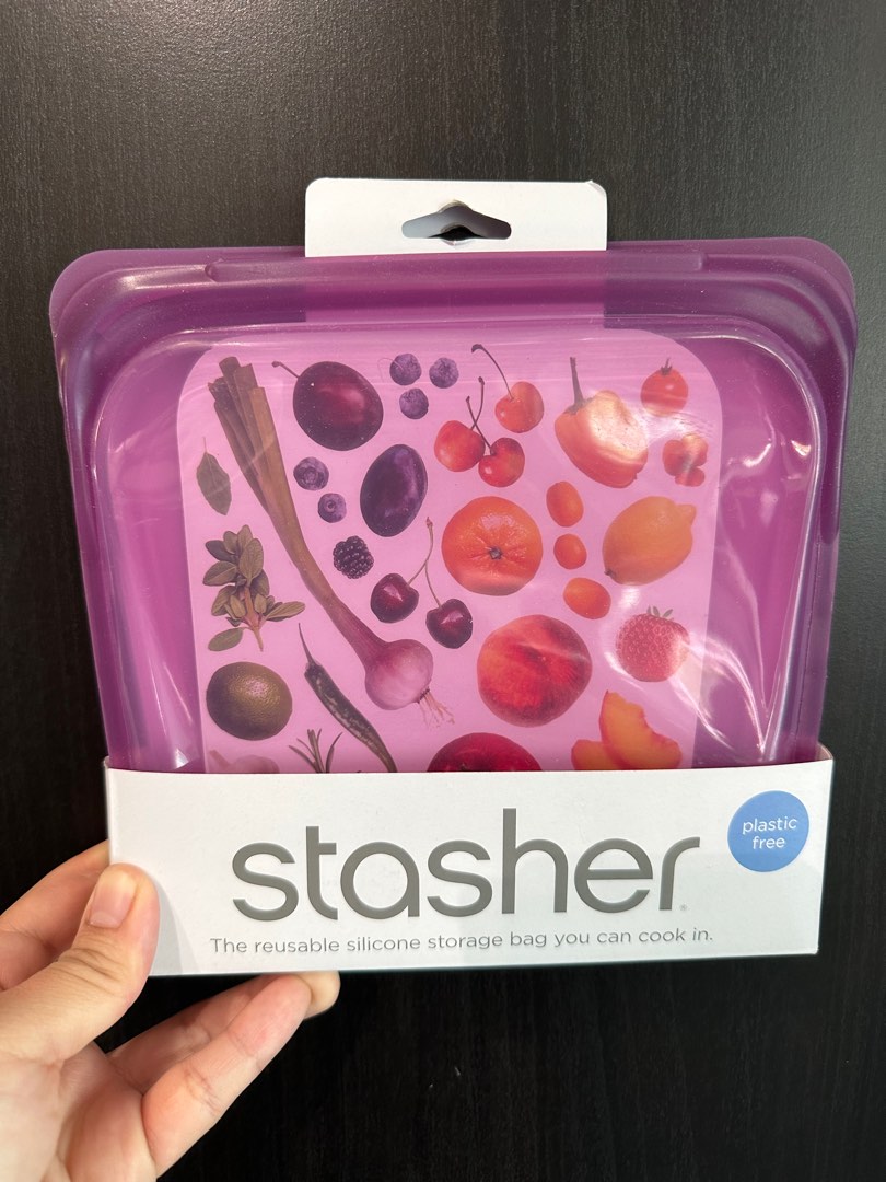 [BNIB] Stasher Sandwich Reusable Silicon Bag, 450ml, Dusk, Furniture & Home Living, Kitchenware ...