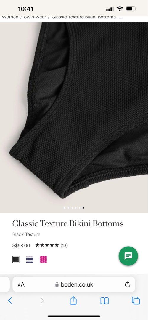 Boden Classic Texture Bikini Bottom, Women's Fashion, Swimwear, Bikinis ...