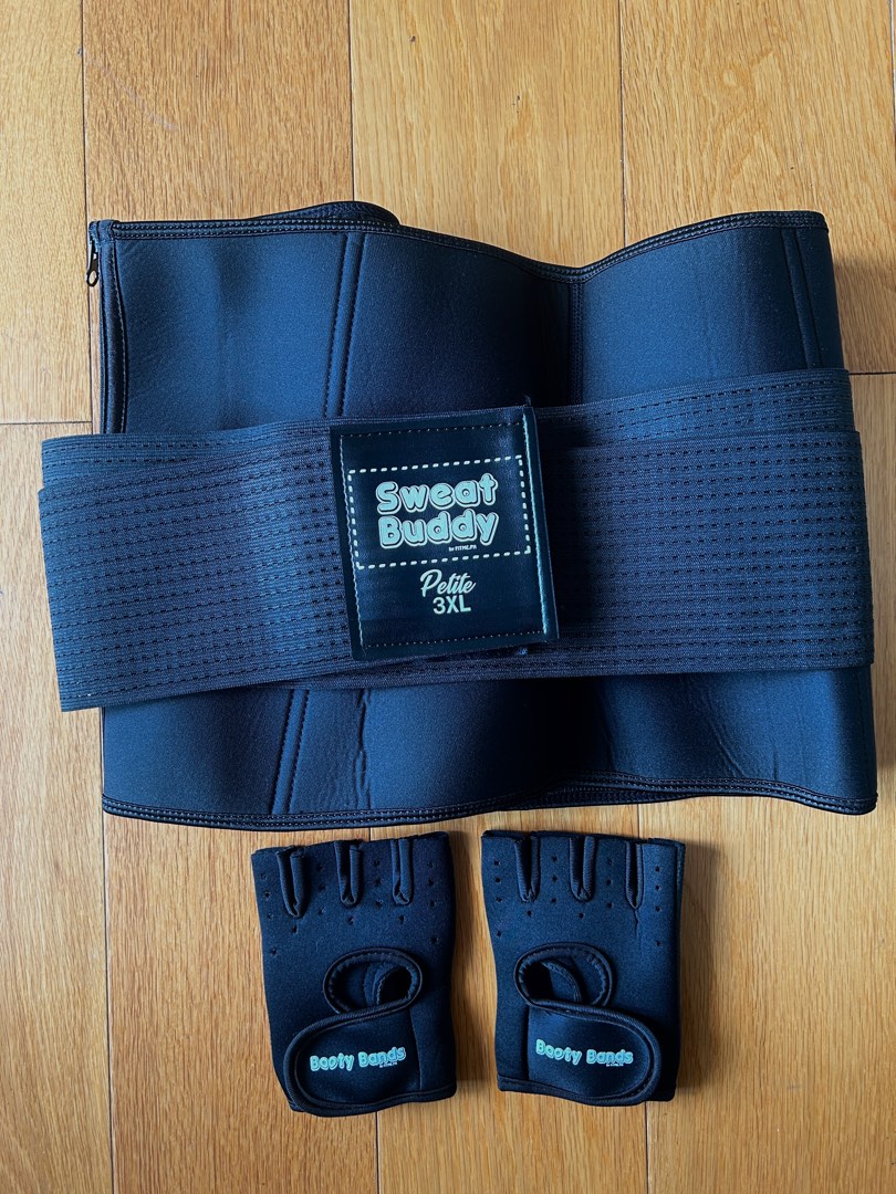 Booty Bands Sweat Buddy Petite V2.0 w/ Fitness Gloves, Women's Fashion ...