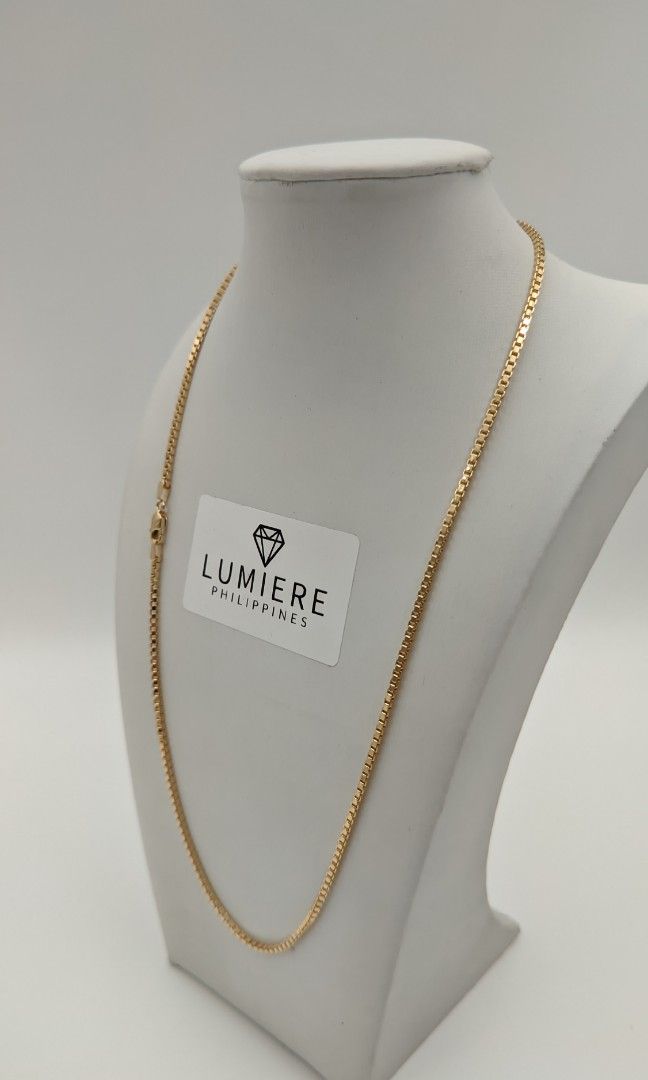 Box Chain (Macro) with Crab Lock Type Design | 20" | 2.0MM | 18K | SDG ...