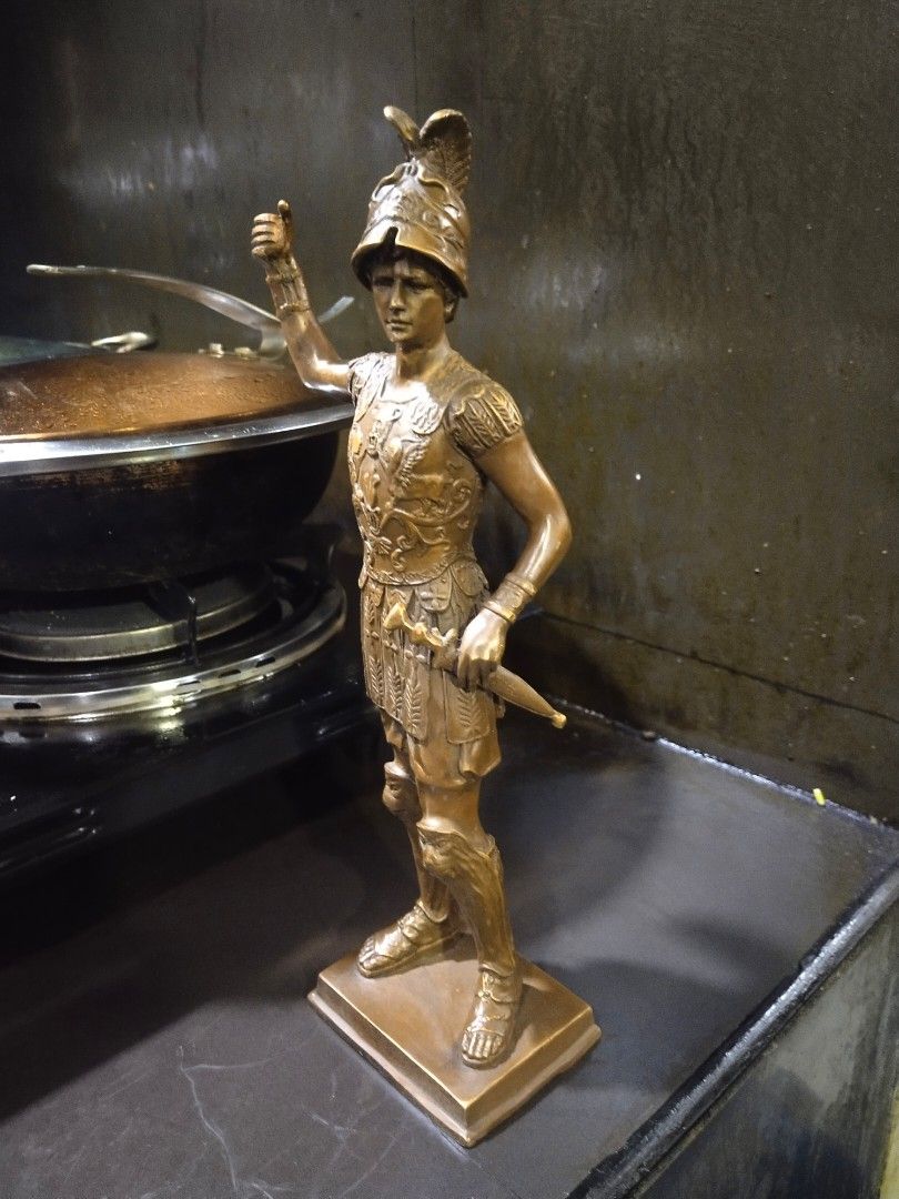 Brass ancient Roman soldier statue display, Hobbies & Toys, Memorabilia ...